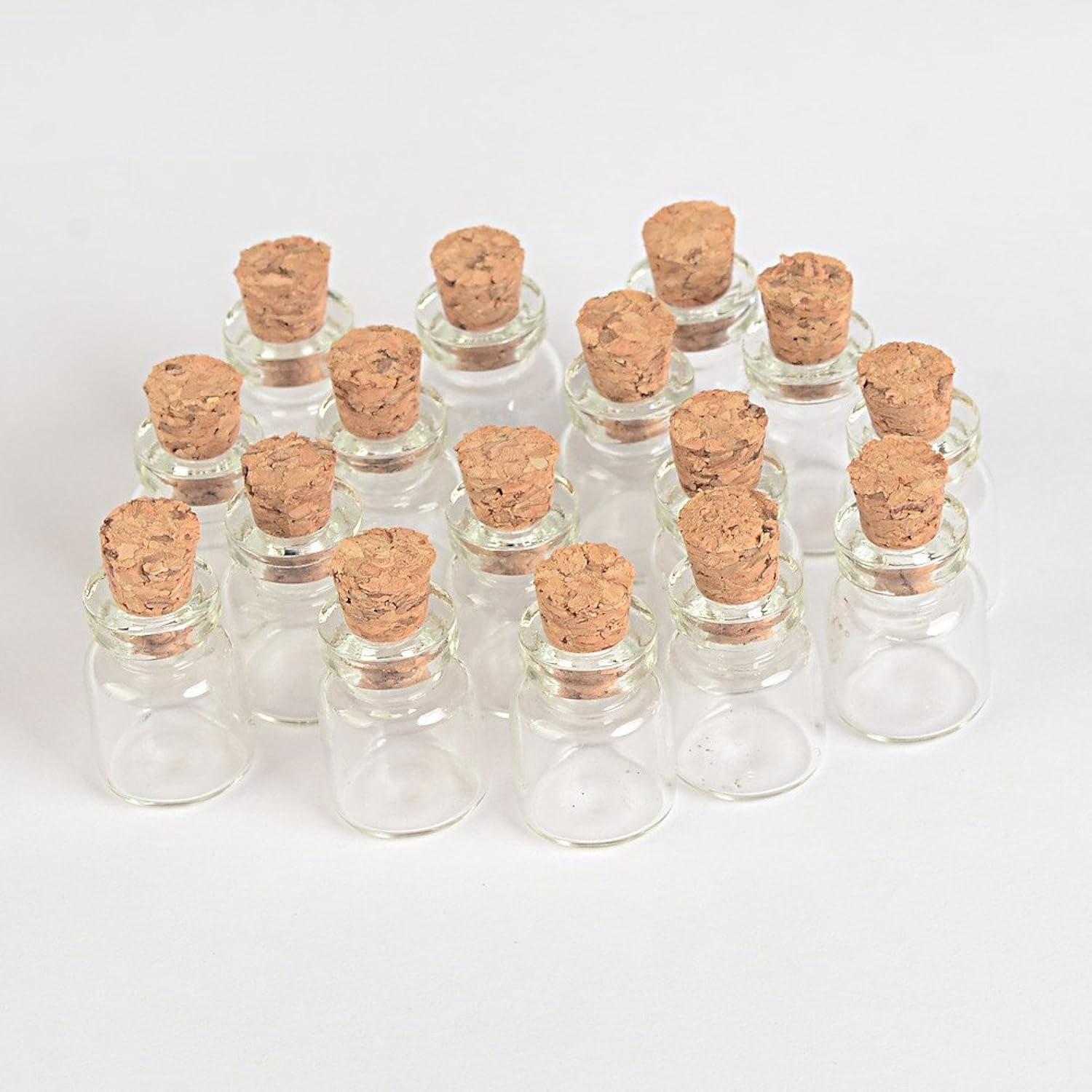 Ksopiavobs 100pcs 0.6ml Mini Glass Bottles with Cork Transparency Clear ...