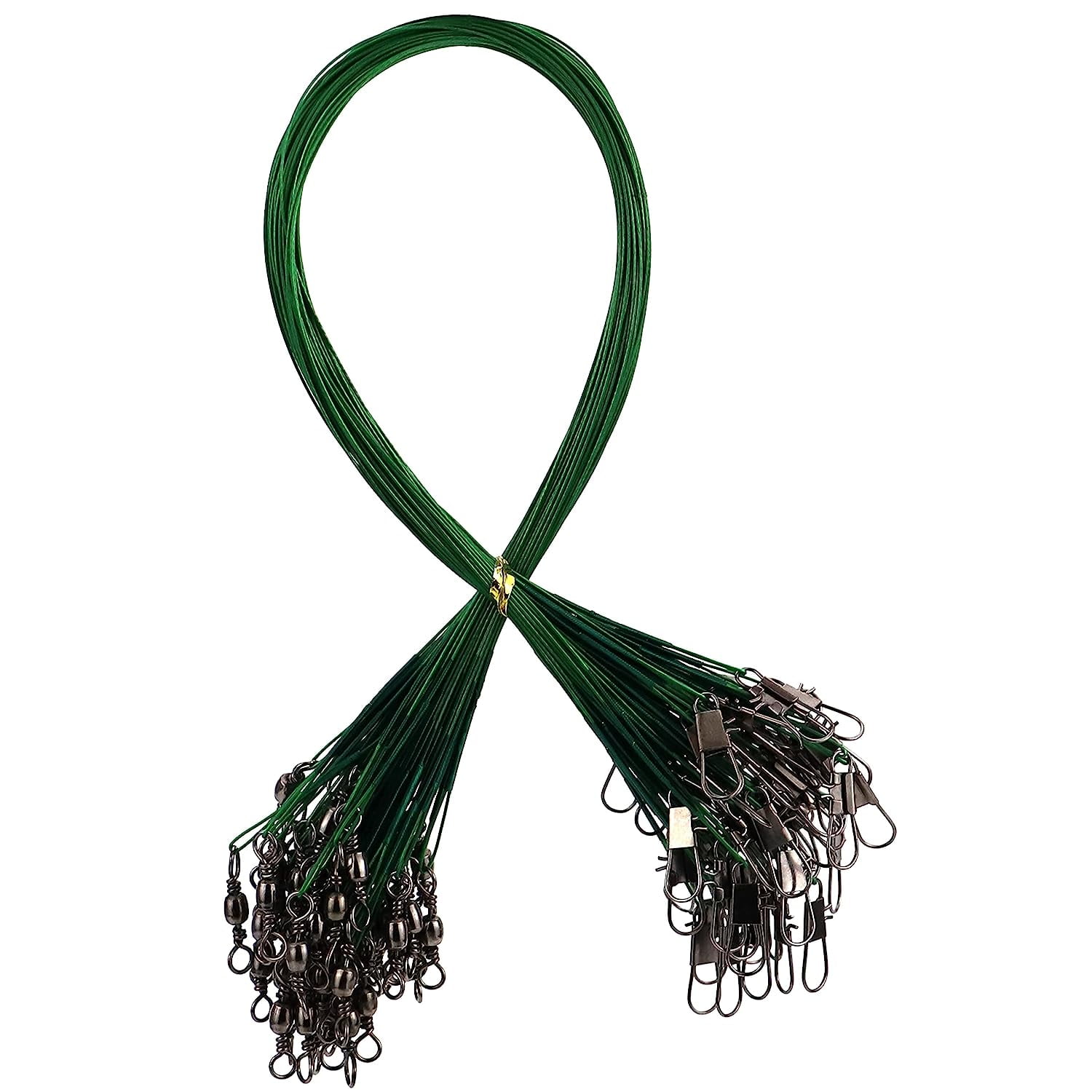 Ksopiavobs Steel Leaders Fishing, Saltwater Leaders Wire with Swivels ...