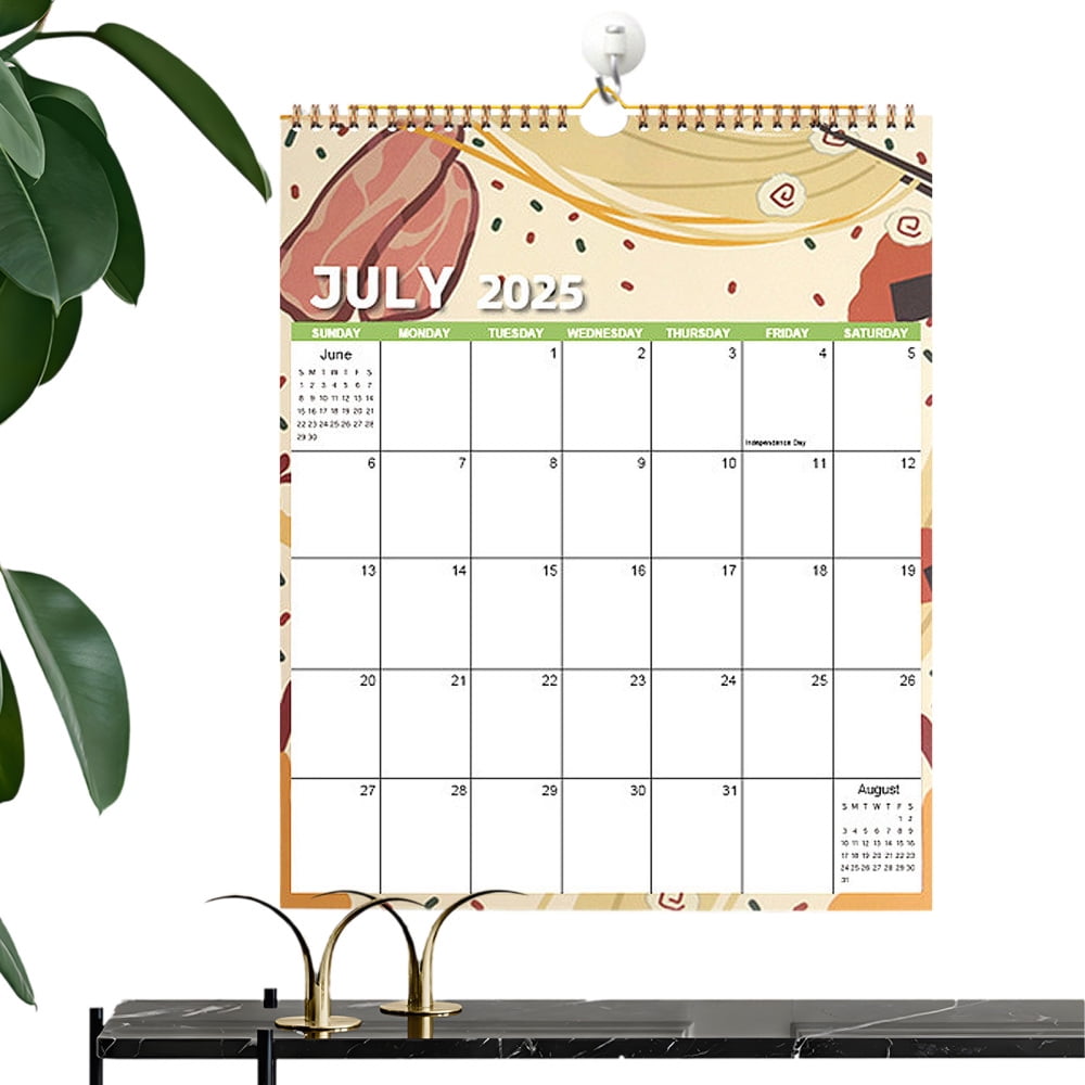 Ksruee 2025-2026 Wall Calendar 18-Month Hangable Calendar Large Ruled ...