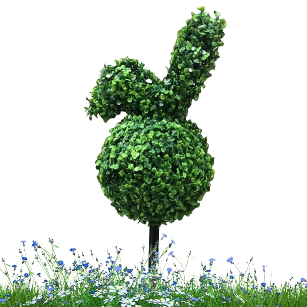 Ksruee Artificial Bunny-Shaped Topiary Tree 27.5 Inch Fake Bunny ...