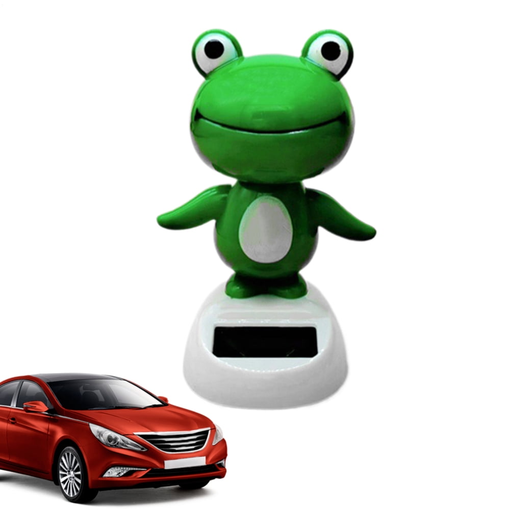 Ksruee Bobblehead Solar Powered Frog Cute Frog Car Solar Decoration ...