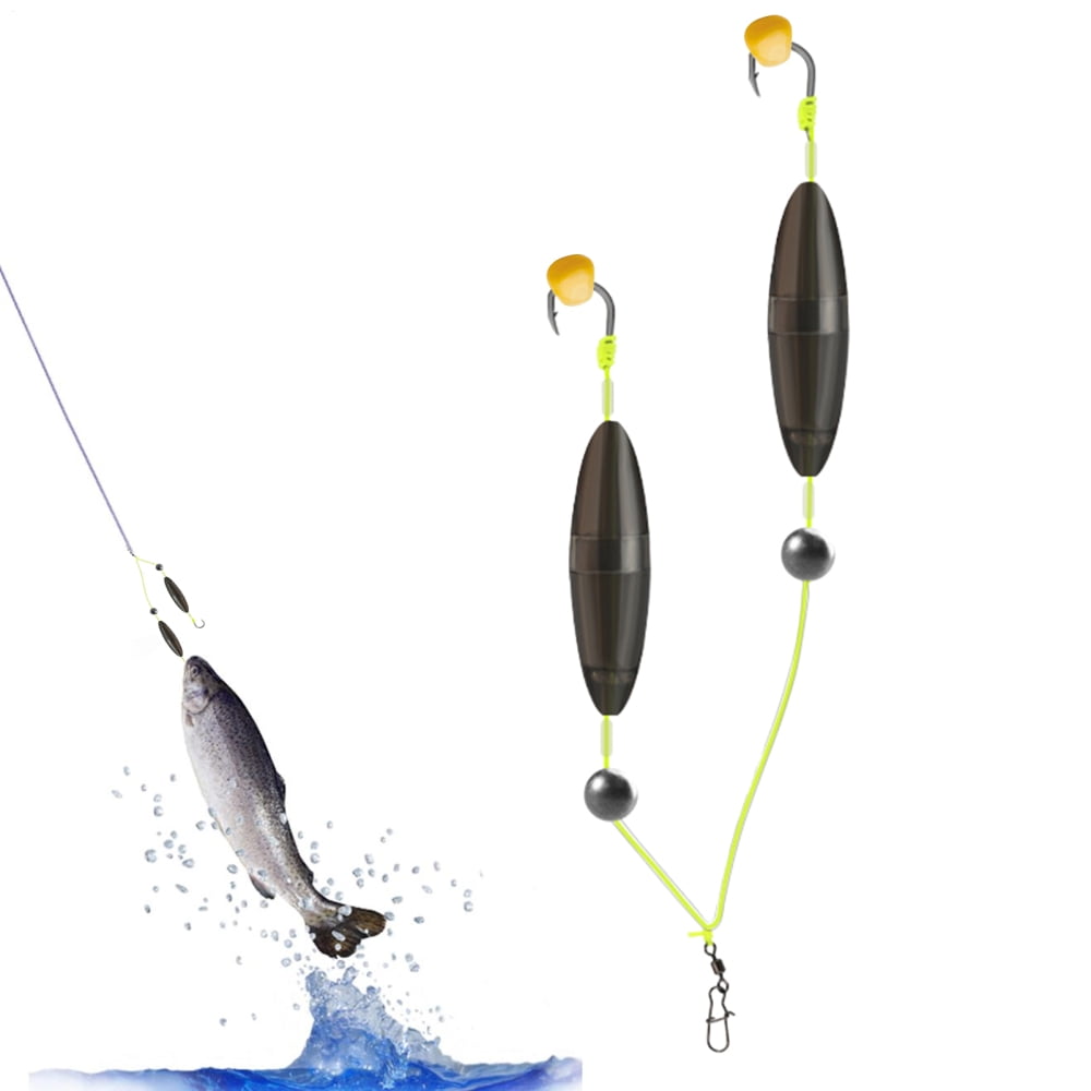 Ksruee Bottom Fishing Rigs Double-Hook Reverse Bottom Fishing Rig ...