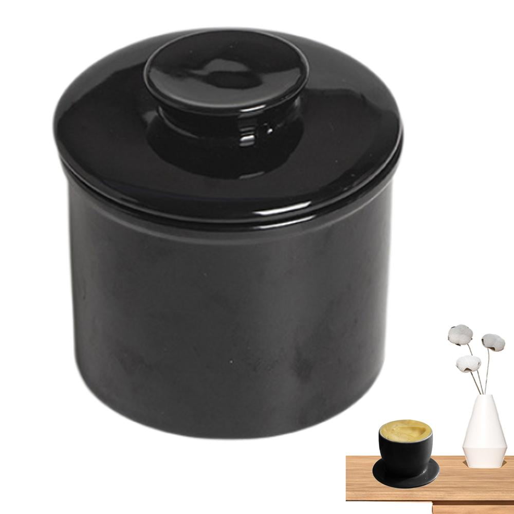 Ksruee Butter Crock Modern Round Porcelain Butter Keeper Kitchen Decor ...