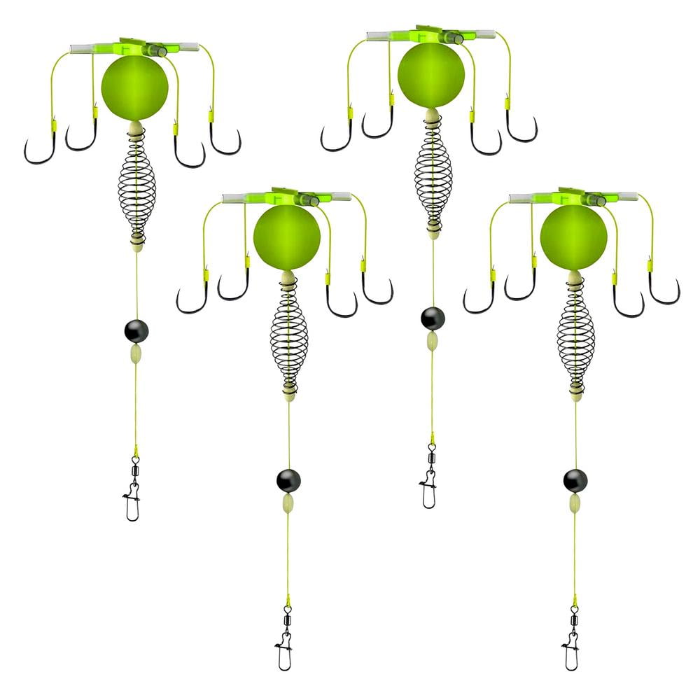 Ksruee Carp Fishing Rig Spring Bait Cage 4X Catfish Bait Holders Sports ...