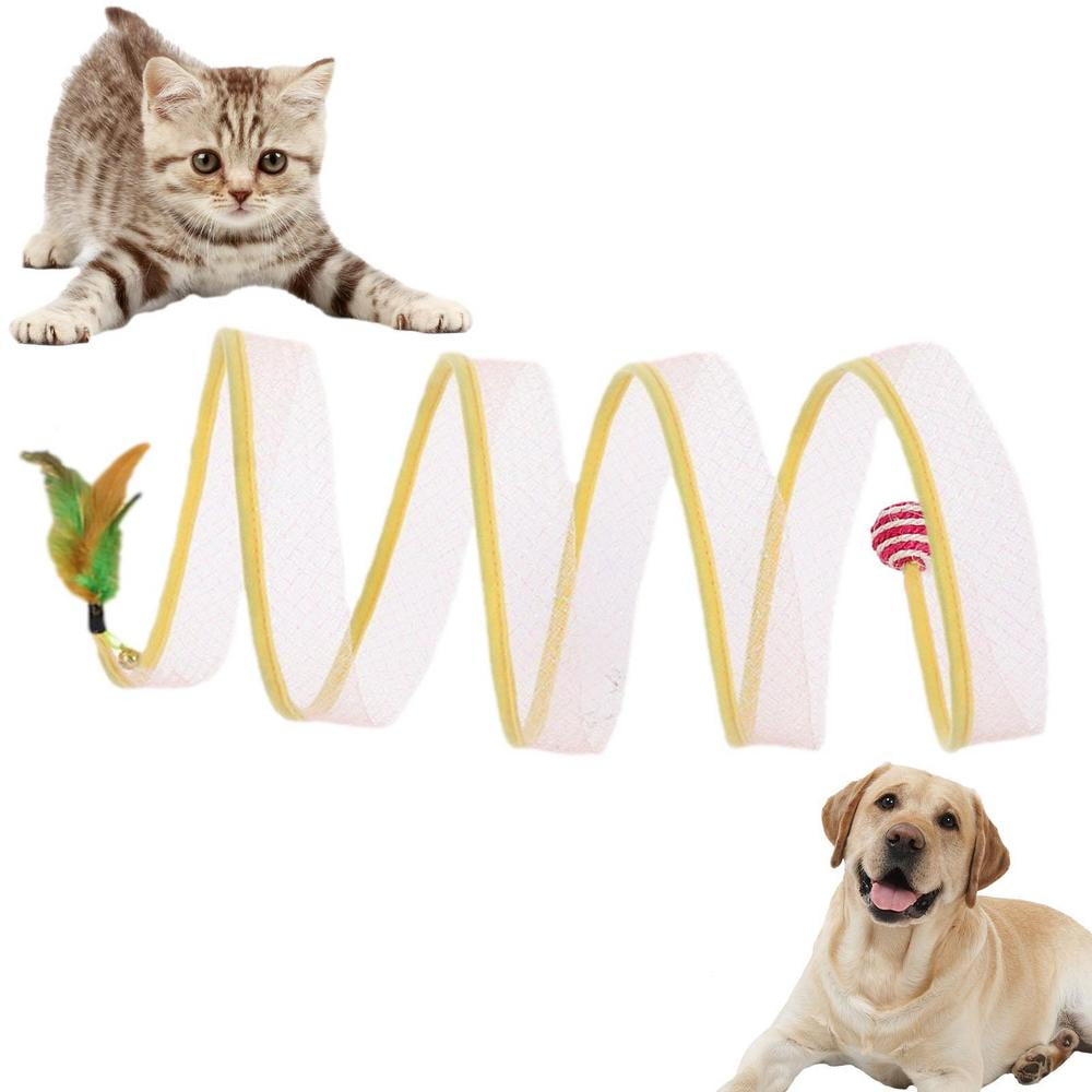 Ksruee Cat Tunnel Spring Toy S-type Cat Tunnel Toy With Balls And ...