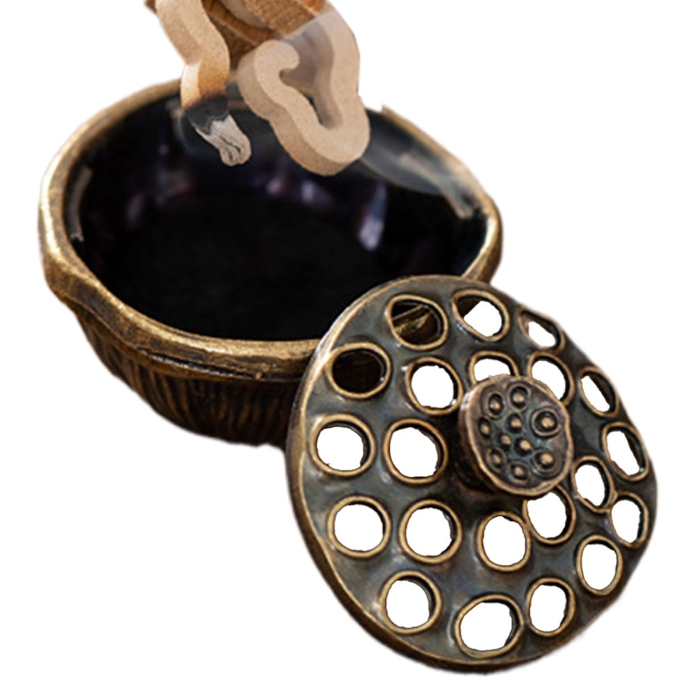 Ksruee Cone Incense Holder Desk Charcoal Aromatherapy Ash Catcher ...