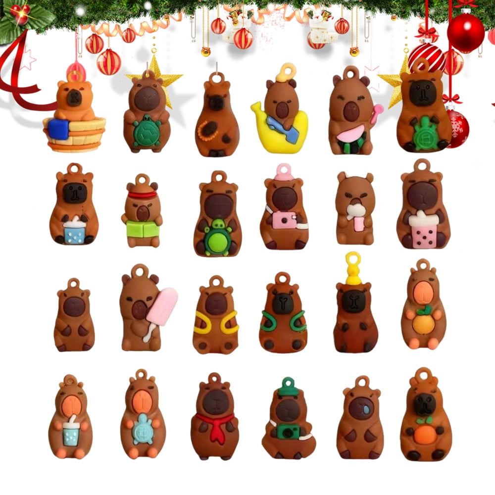Ksruee Countdown Calendar 24 Days 3D Pendant Capybara Small Animal ...