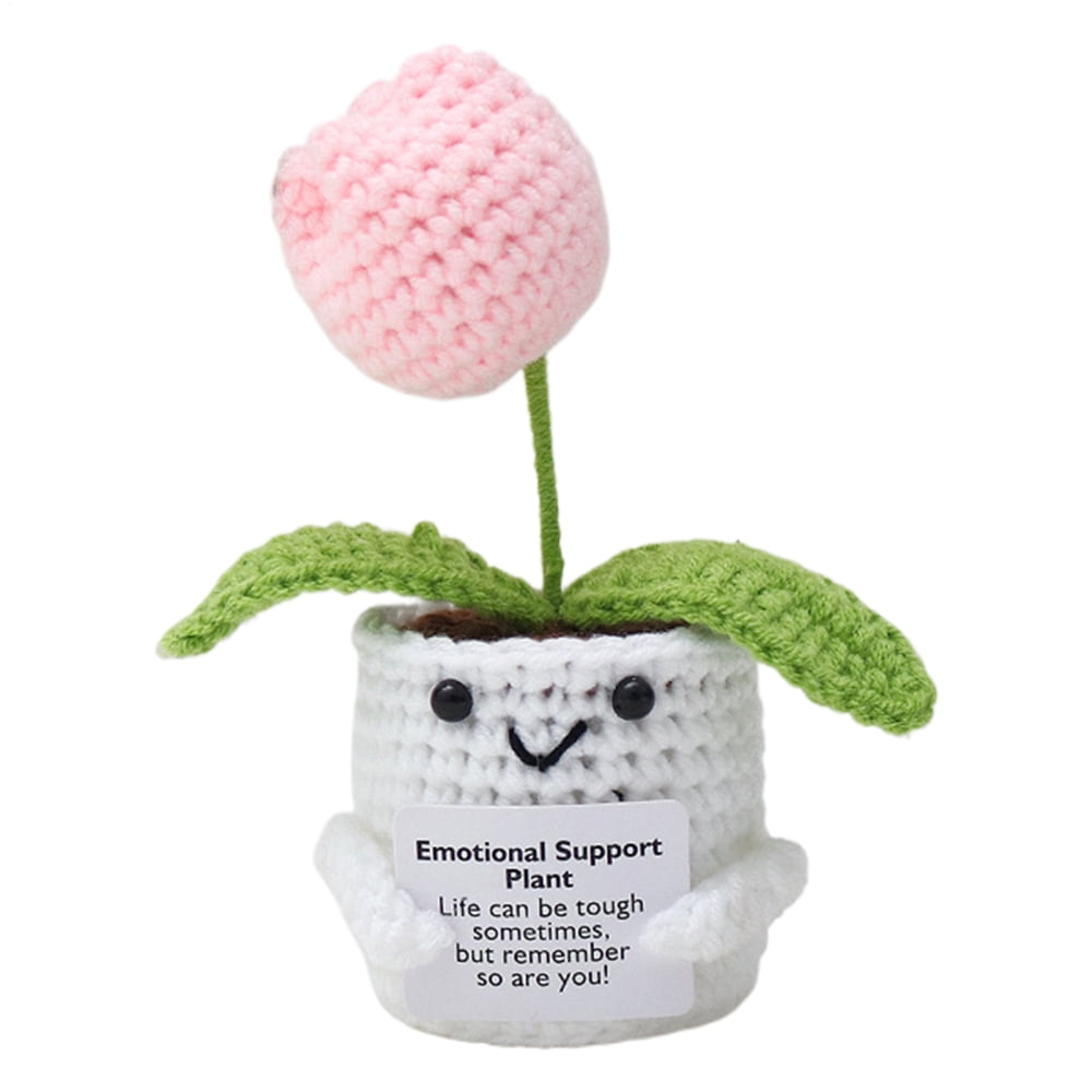 Ksruee Crocheted Emotional Support Flower Lightweight Positive Knitted ...