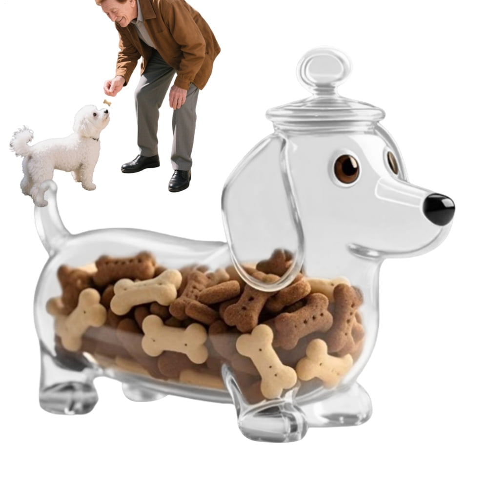 Ksruee Dog Food Container Airtight Dog Treat Jar for Pets Animal Shape ...
