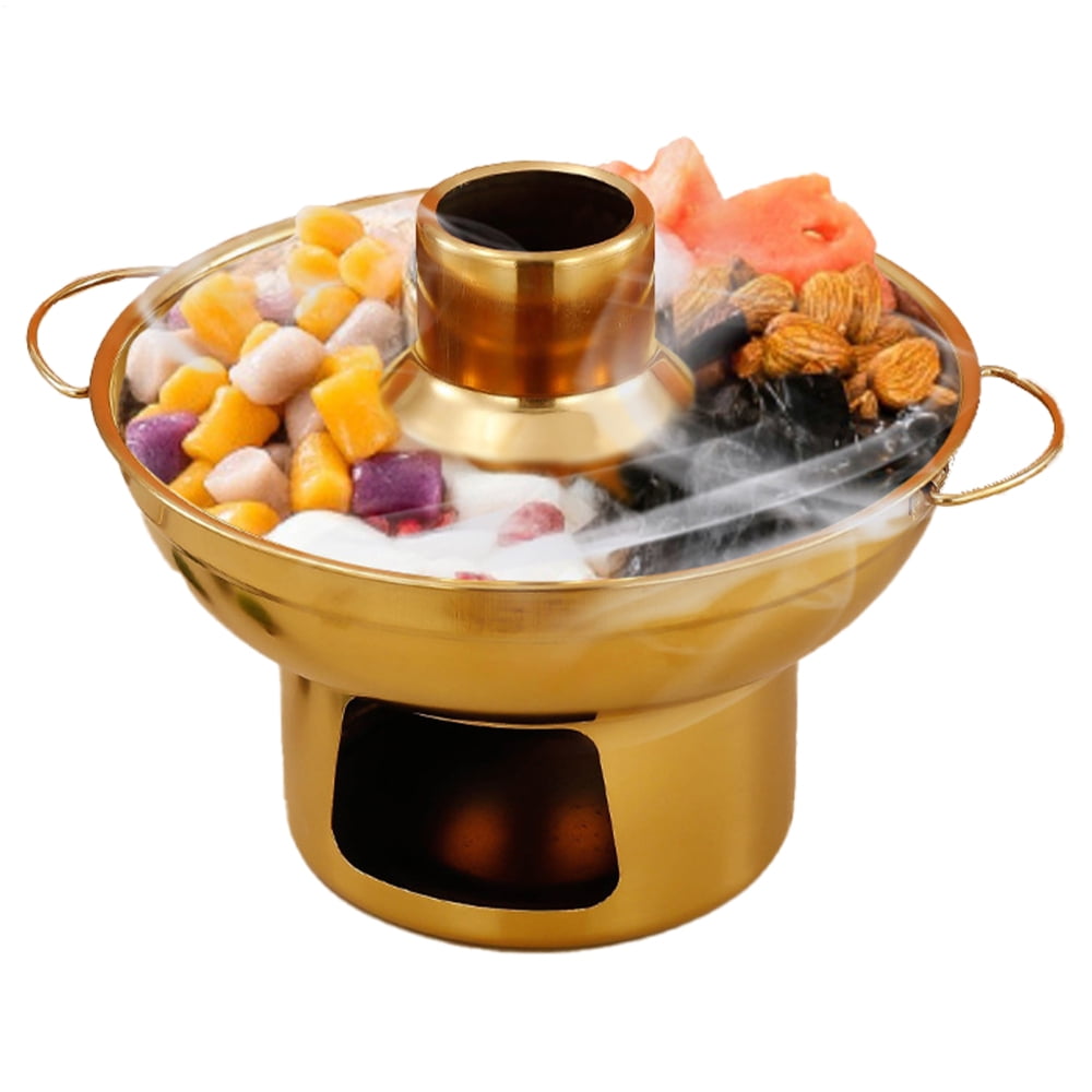 Ksruee Dry Ice Food Pot Dry Ice Milk Tea Hot Pot Round Fruit Dessert ...