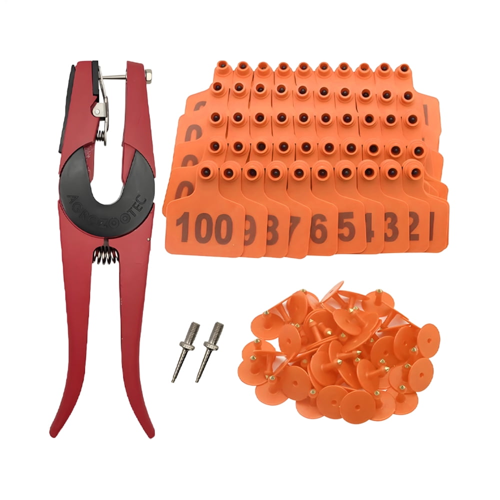 Ksruee Ear Tags Livestock Animal Labels 001-100 Numbered Ear Tags with ...