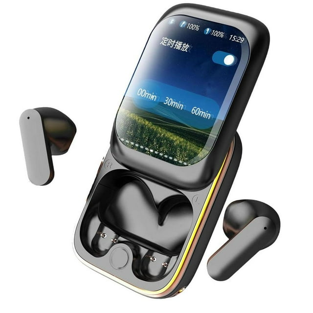 Ksruee Earbuds with Screen HD Audio Smart Earbuds Slider Earphones ...