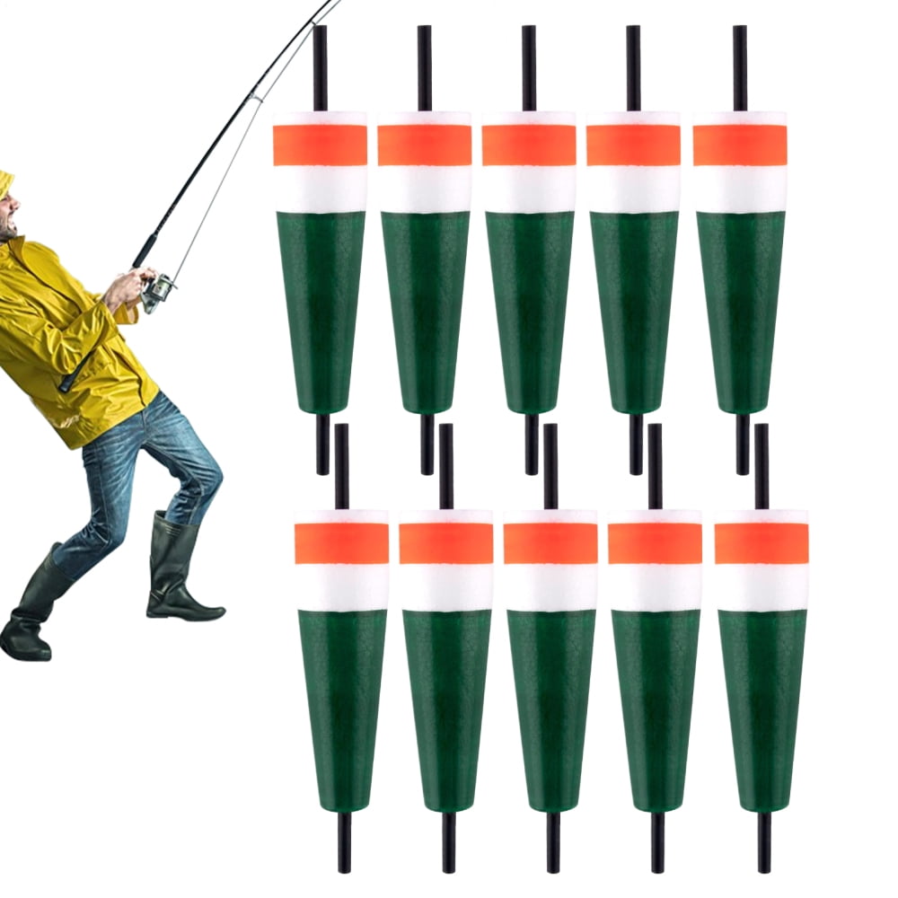 Ksruee Fish Bobbers 10 Pieces Trout Bobbers Weighted Foam Fishing Cork ...