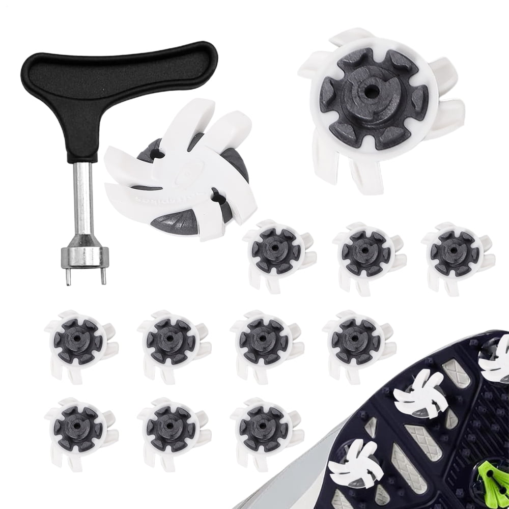 Ksruee Golf Shoe Spikes 12 Pieces Anti Slip Golf Shoe Spikes Golf Cleat ...