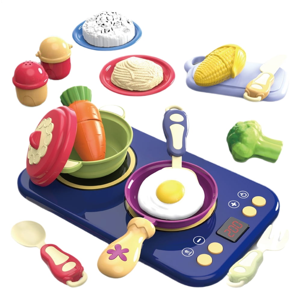 Ksruee Kids Play Food Kitchen Role-Playing Toys with Sound and Light ...