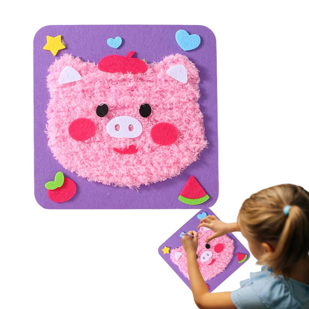 Ksruee Kids Sewing Crafts Cute Cartoon Animals Embroidery Kit Learn to ...