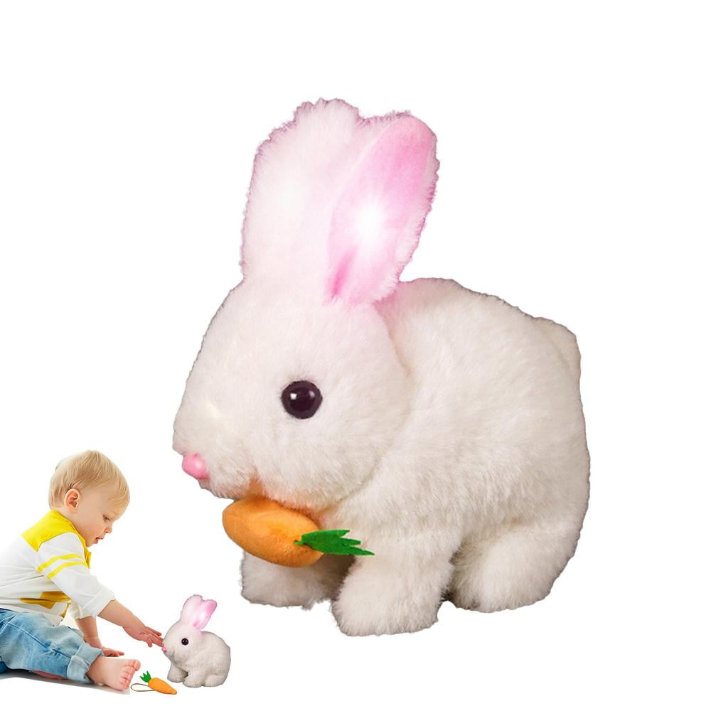 Ksruee Rabbit Toys for Kids Bouncing Bunny Toy Realistic Stuffed ...