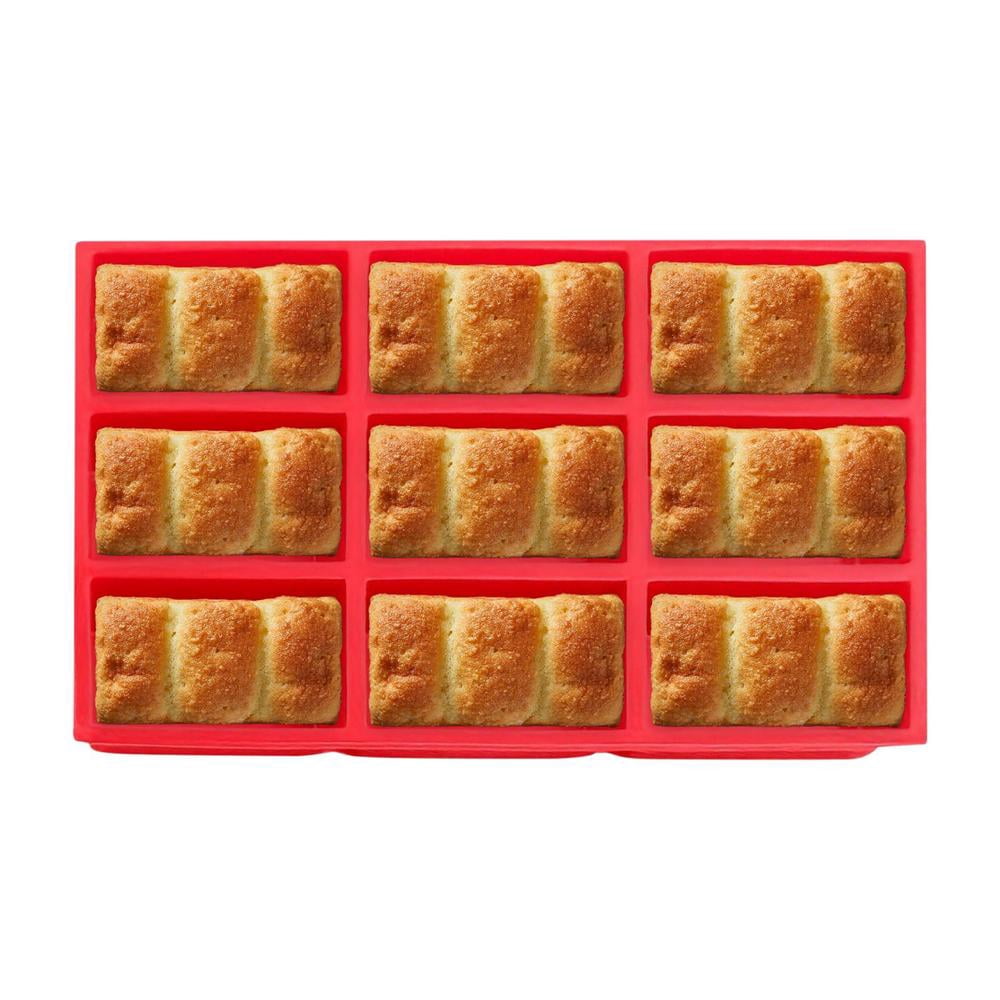Ksruee Silicone Loaf Pans for Baking Bread Baking Mold 9 Cavity Small ...