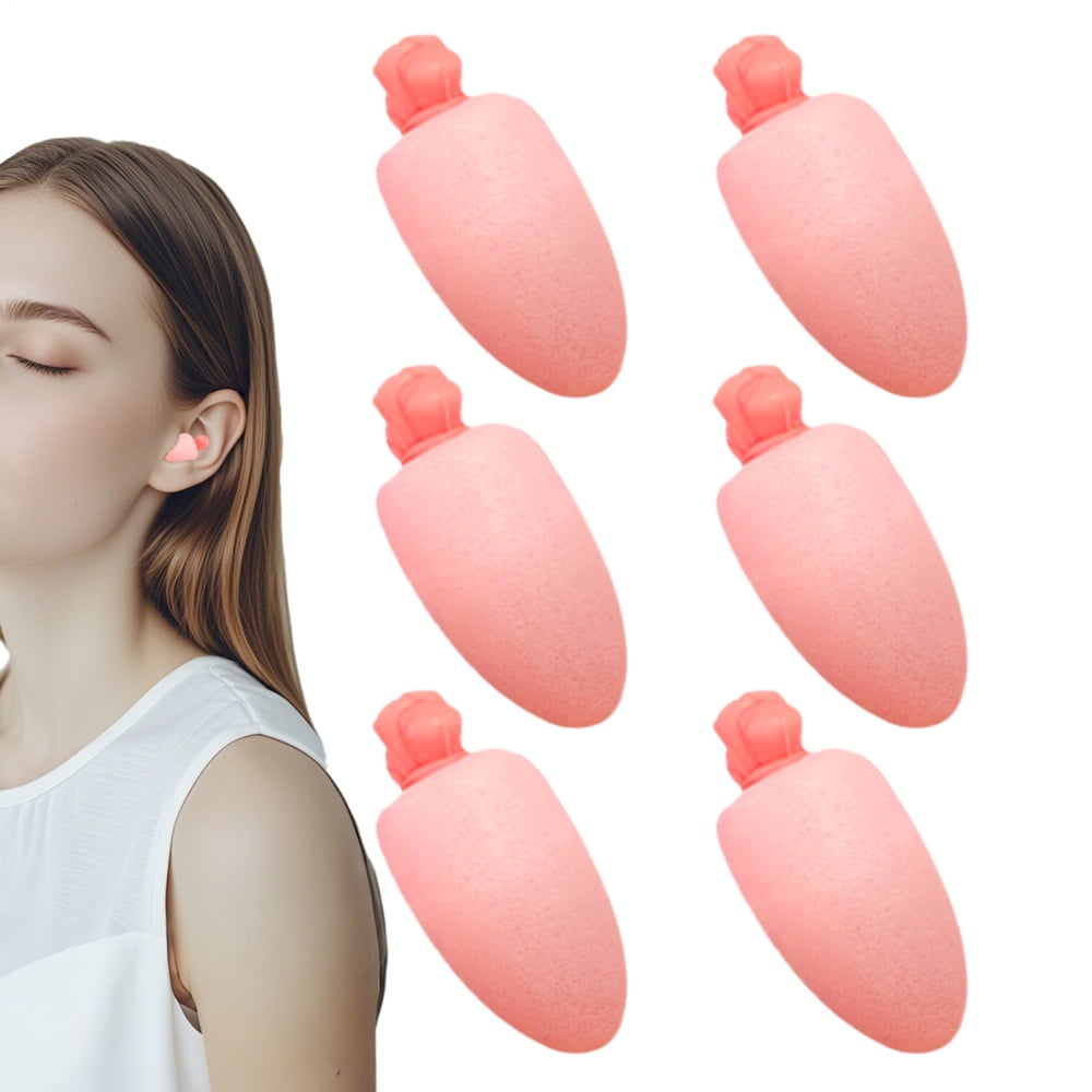 Ksruee Sleeping Ear Plugs 6 Pieces Foam Earplugs for Sleeping Noise ...