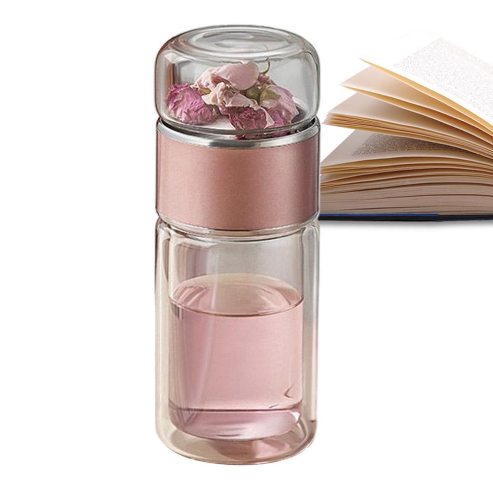 Ksruee Tea Infuser Bottle Double-Layer Insulation Tea Infuser Bottle ...