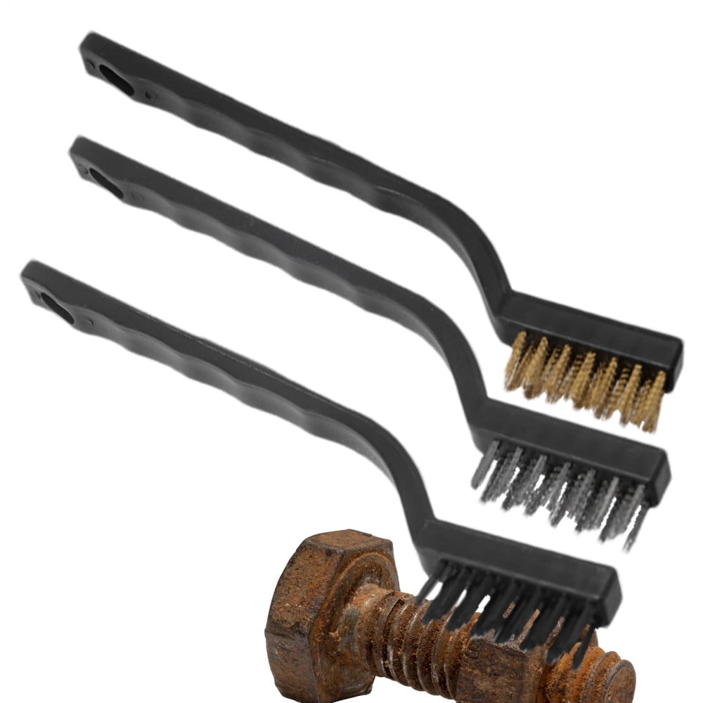 Ksruee Wire Brush Set Anti-Rust Steel Wire Scrubber Brass Scrubber with ...