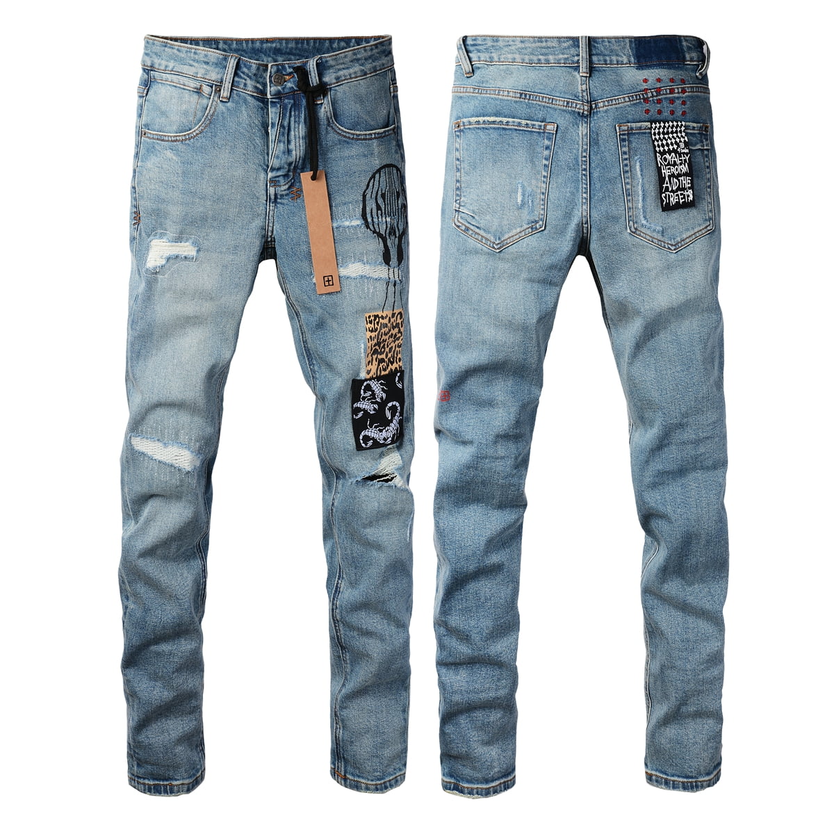 Ksubi Jeans Men's Slim Fit Stretch Jeans Baggy Ripped Straight Skinny ...