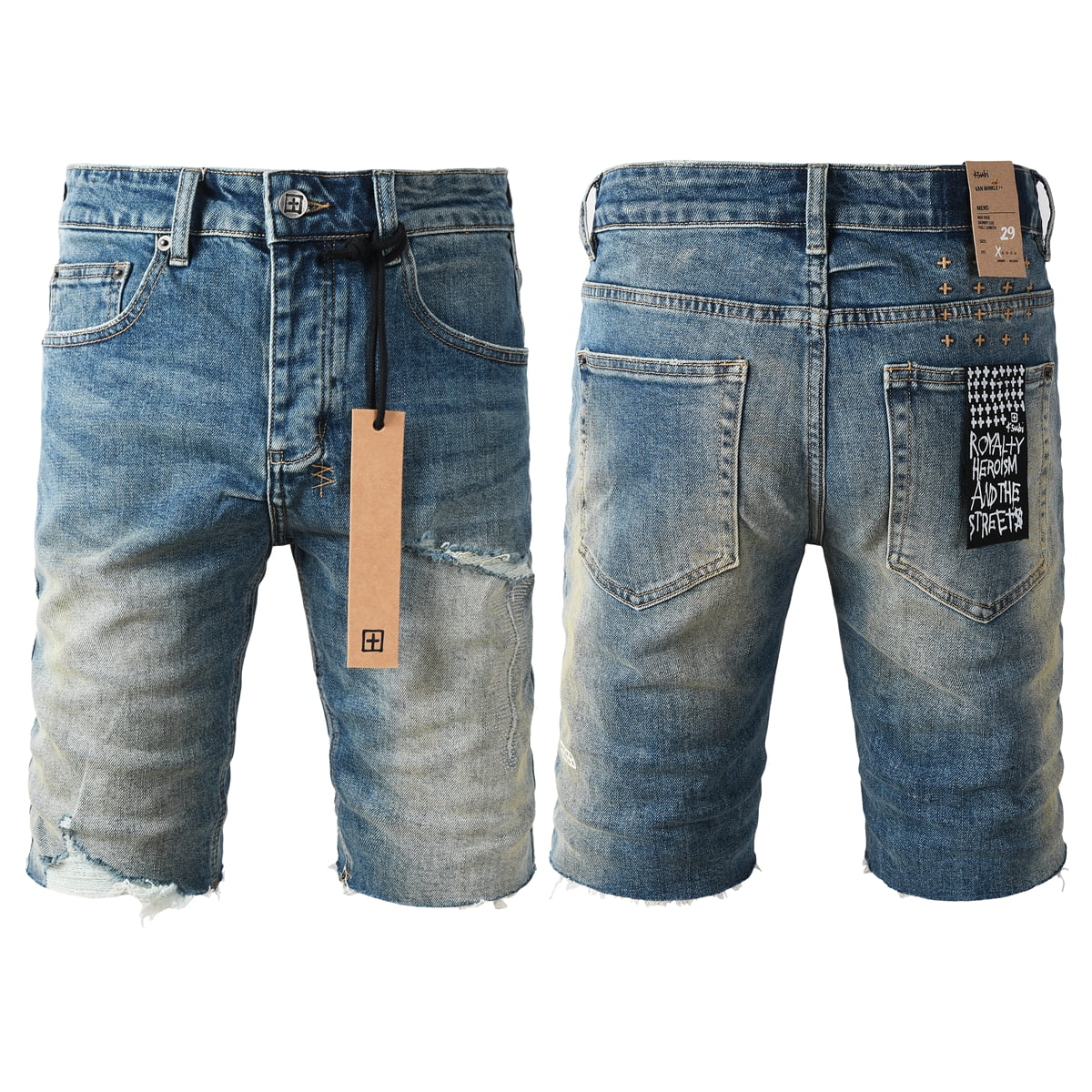 Ksubi brand Jeans Shorts Holes Men's Jeans Shorts Ripped Stretch High ...