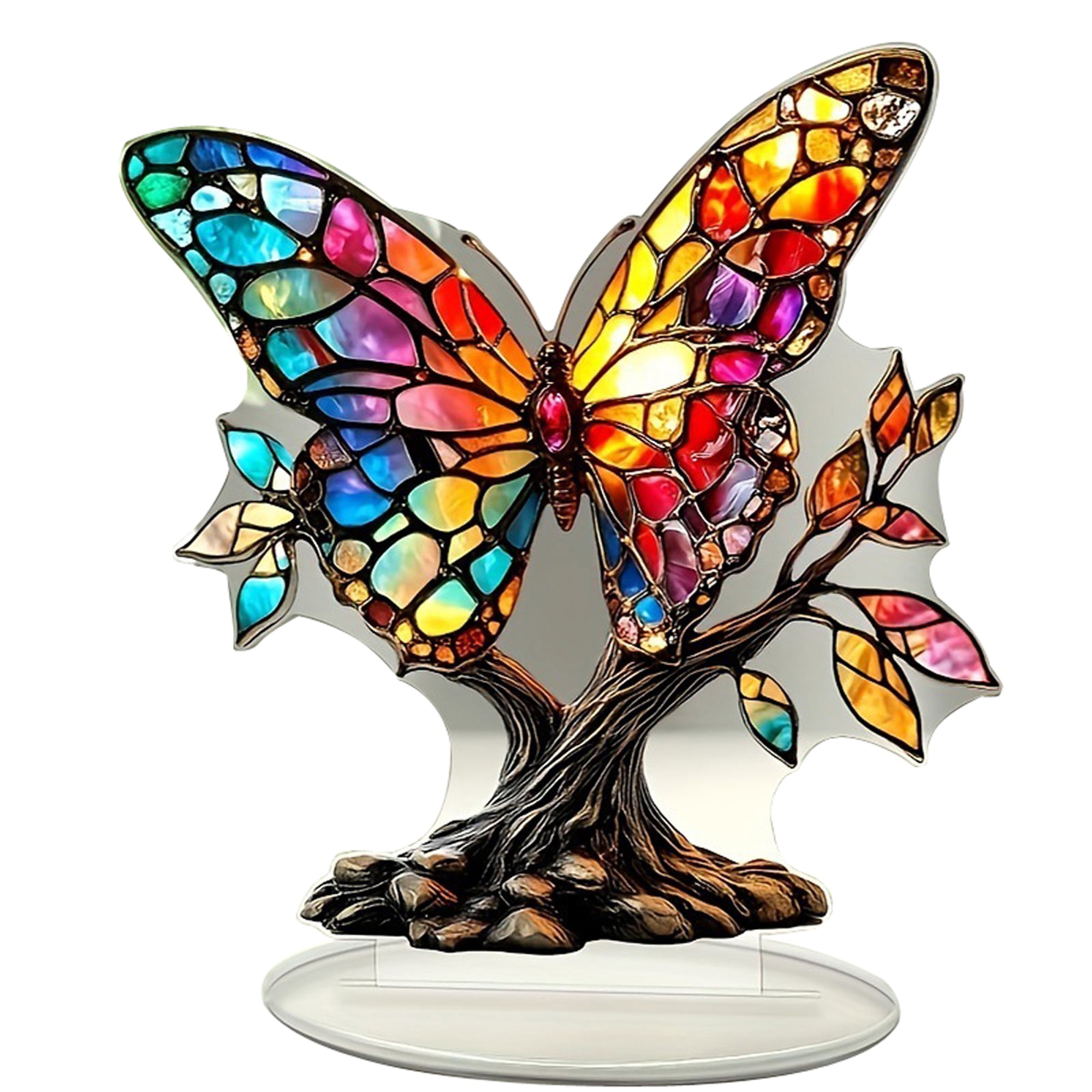 Ksxsiy Butterfly Happiness Tree Decorations 2D Flat Acrylic Table Top ...