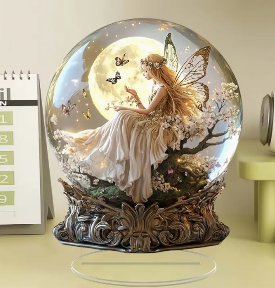 Ksxsiy Crescent Moon Decoration Unique Retro 2D Plastic Moon Ornament ...