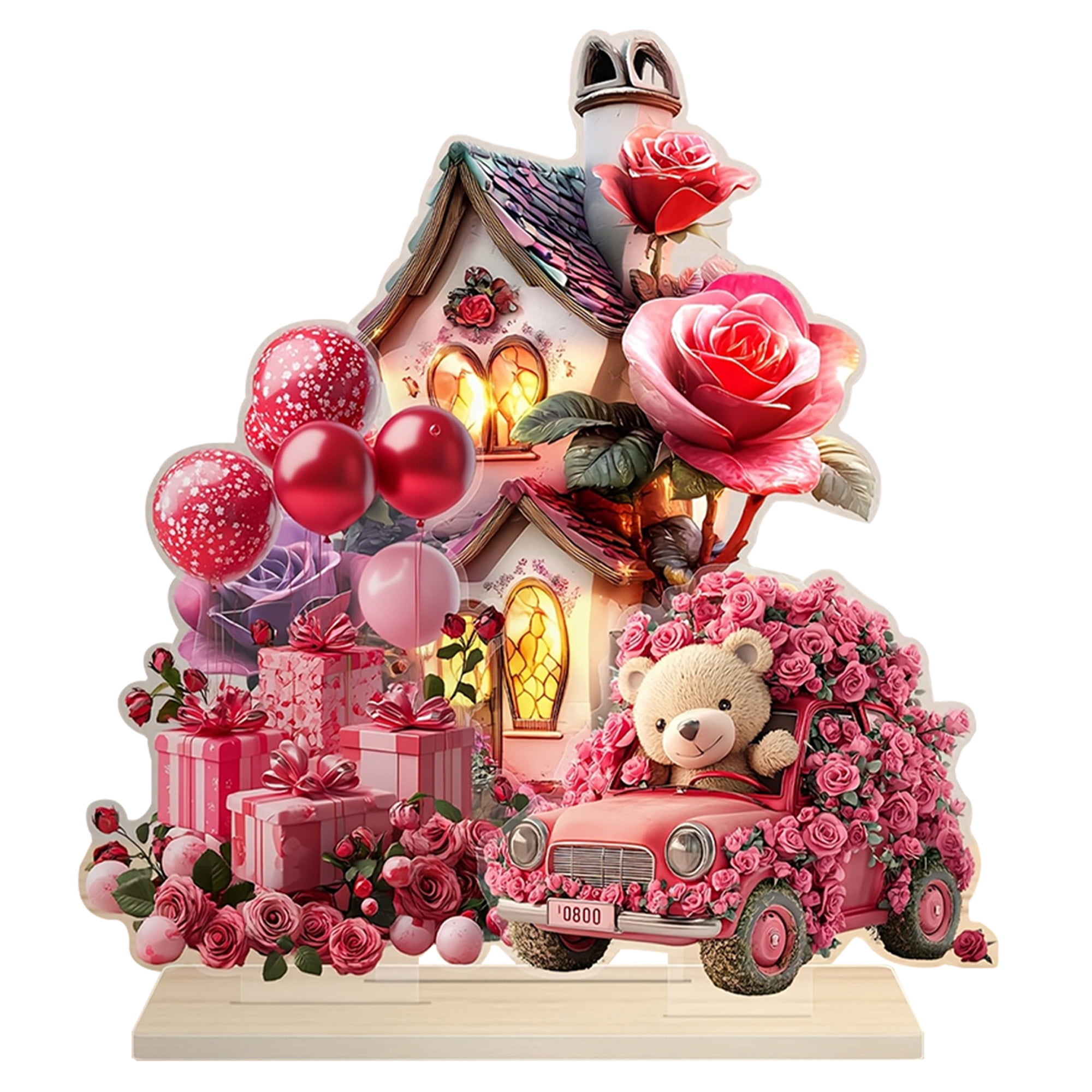 Ksxsiy Valentines Day Gifts Table Decorations Couple Angels Roses ...