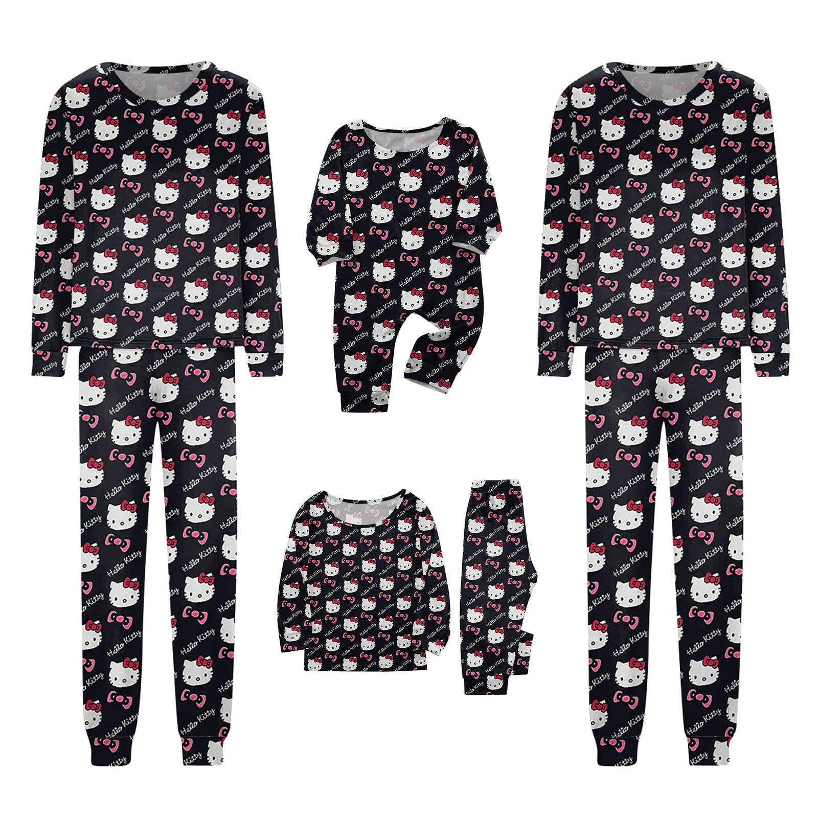 Kt Cat Family Matching Pajamas, Family Matching Outfits Skin-friendly ...