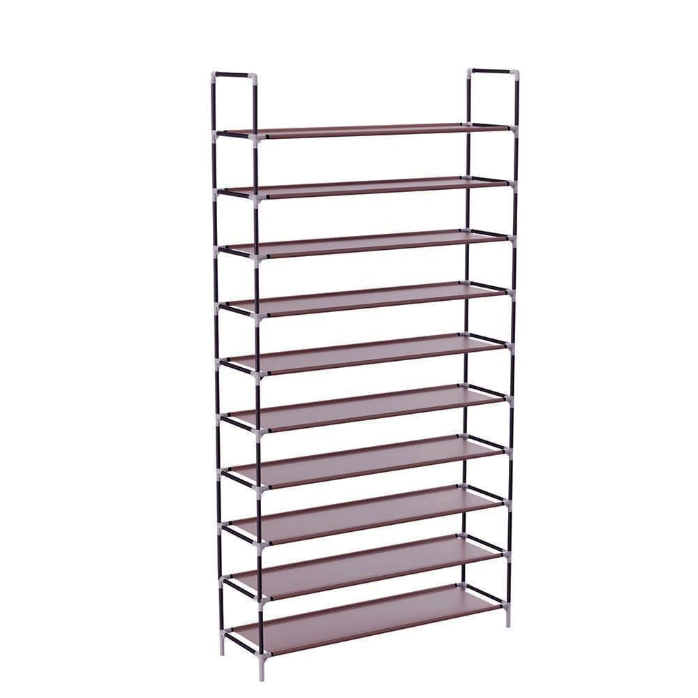 Ktaxon Shoe Rack 10 Tiers Shoe Storage Cabinet for 50 Pairs, Space ...
