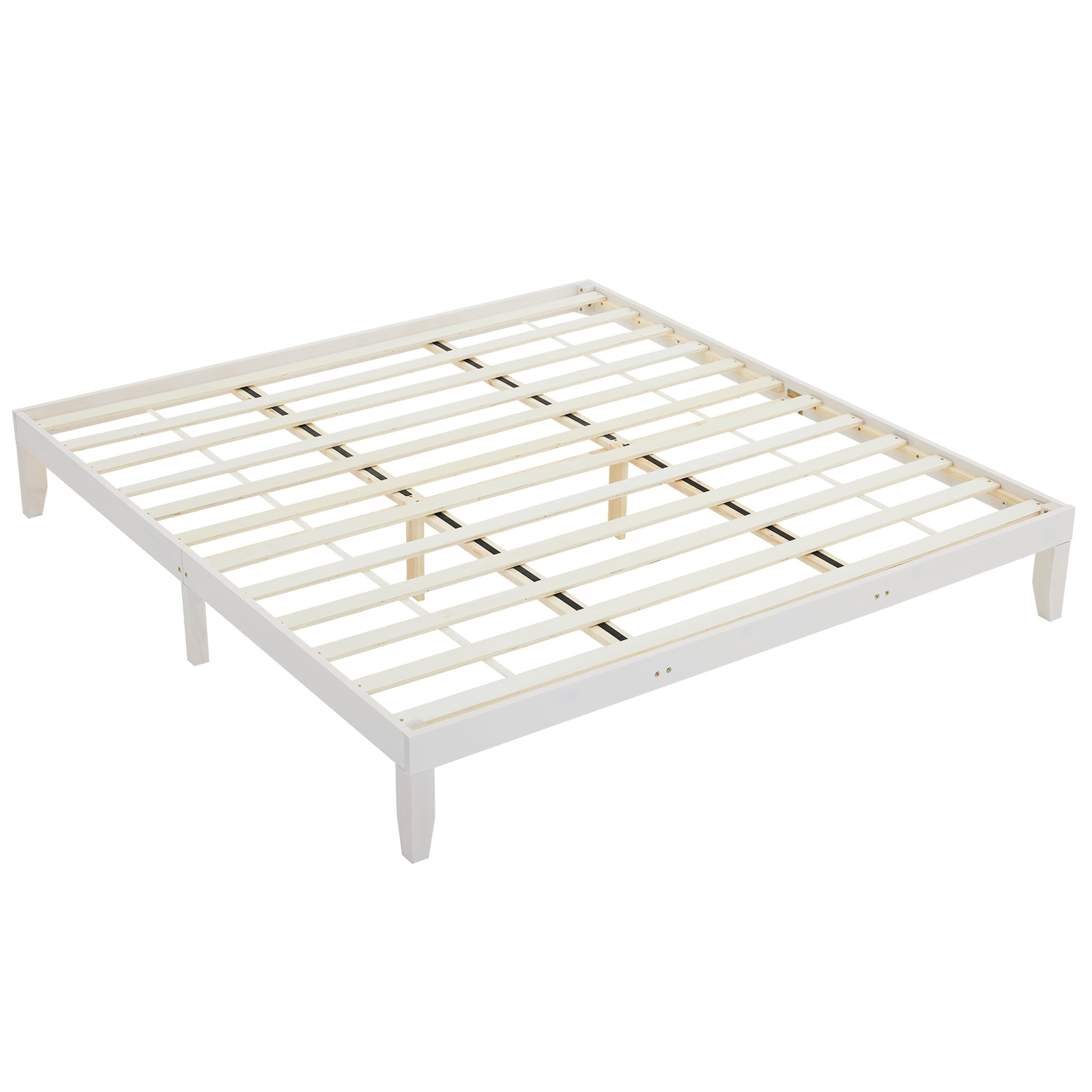 Ktaxon 12" Deluxe Wood Platform Bed Frame, King Bed Frame, Mattress ...