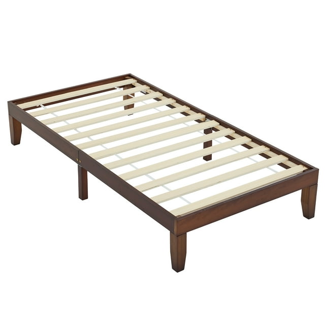 Ktaxon Deluxe 12" Solid Pine Wood Twin Bed Frame, Mattress Foundation ...