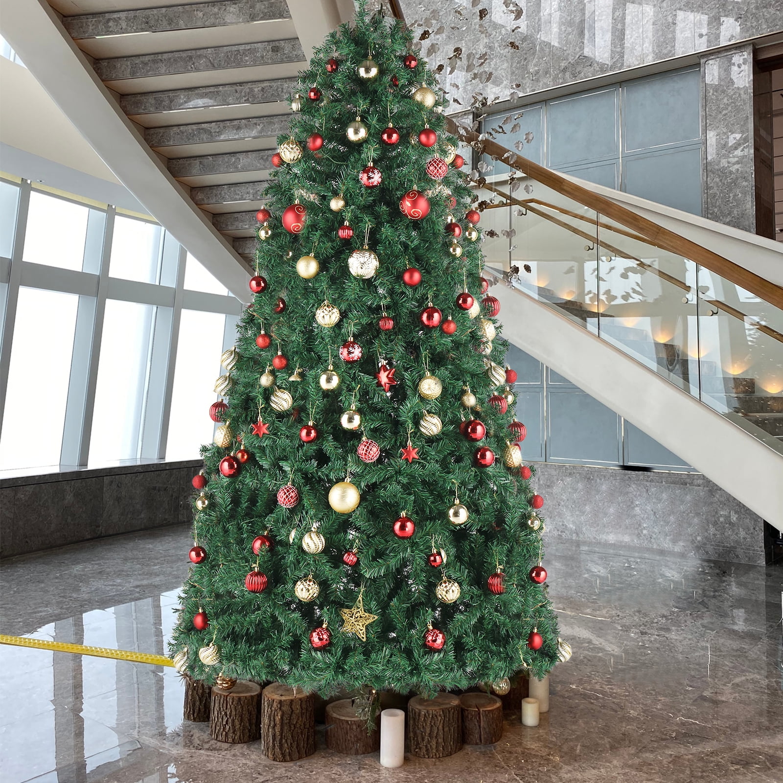Ktaxon 12FT Green Full Christmas Tree, Tall Xmas Tree 12ft with 7794 ...