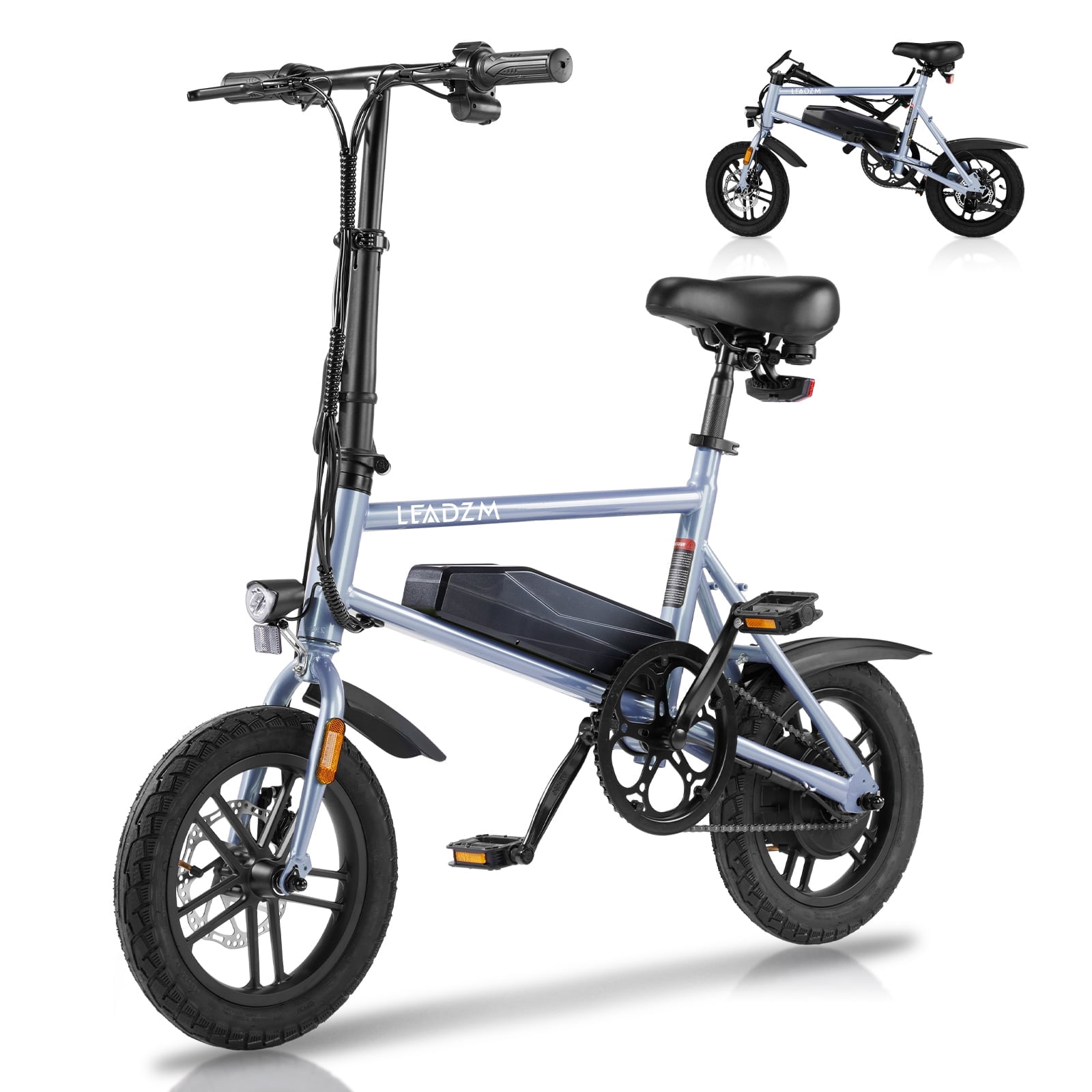 Ktaxon 14" Electric Bike for Adults, 550W Peak Motor Foldable Ebike, 36V 7.5AH Battery, LCD ...