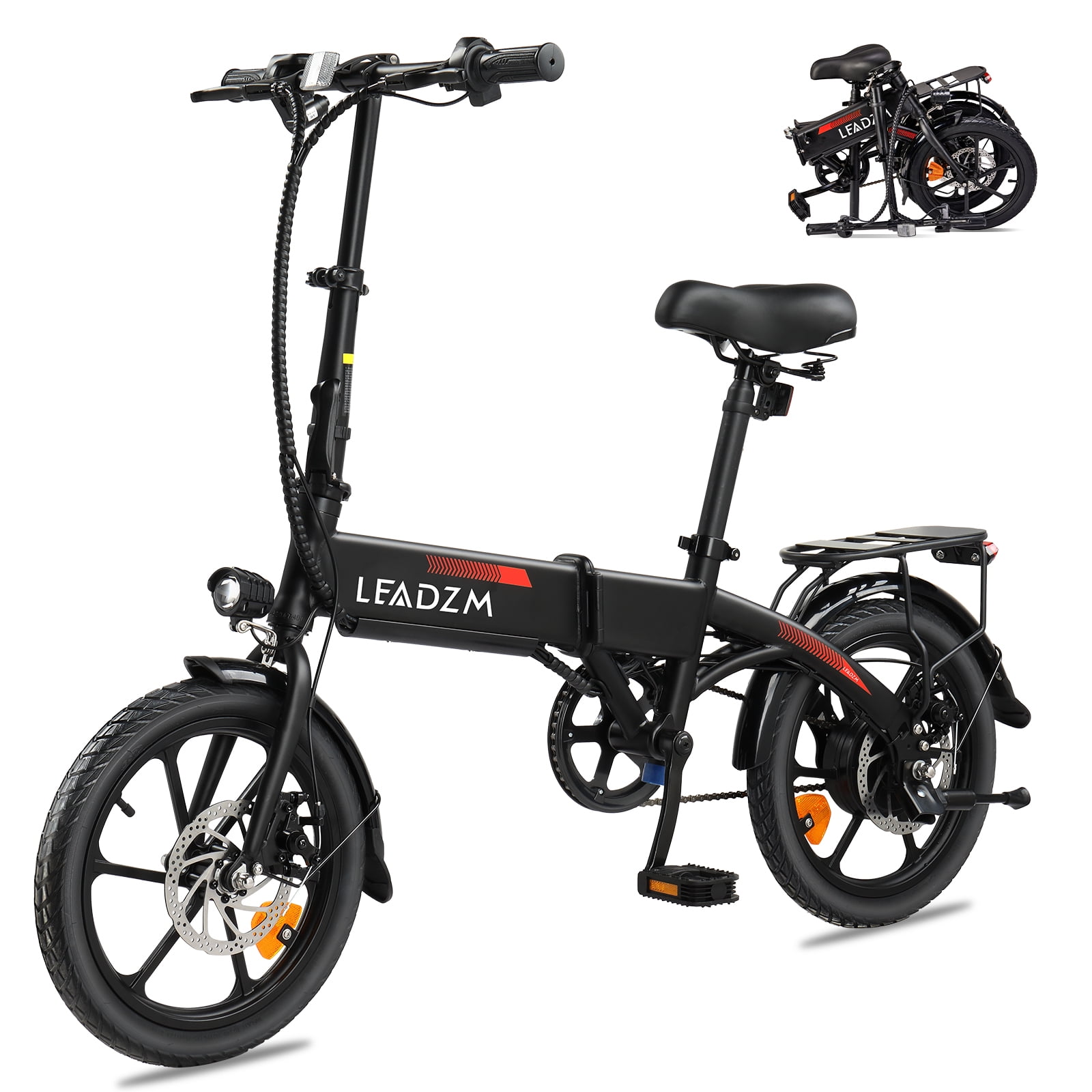 Ktaxon 16in Folding Electric Bike for Adults Teens, 350W 36V/7.5AH ...