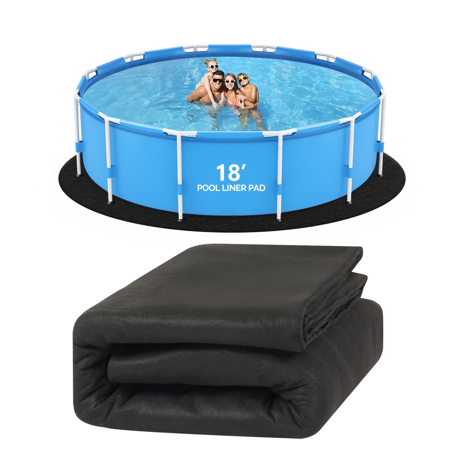 Ktaxon 18 FT Round Pool Liner Pad for Above Ground Swimming Pools ...