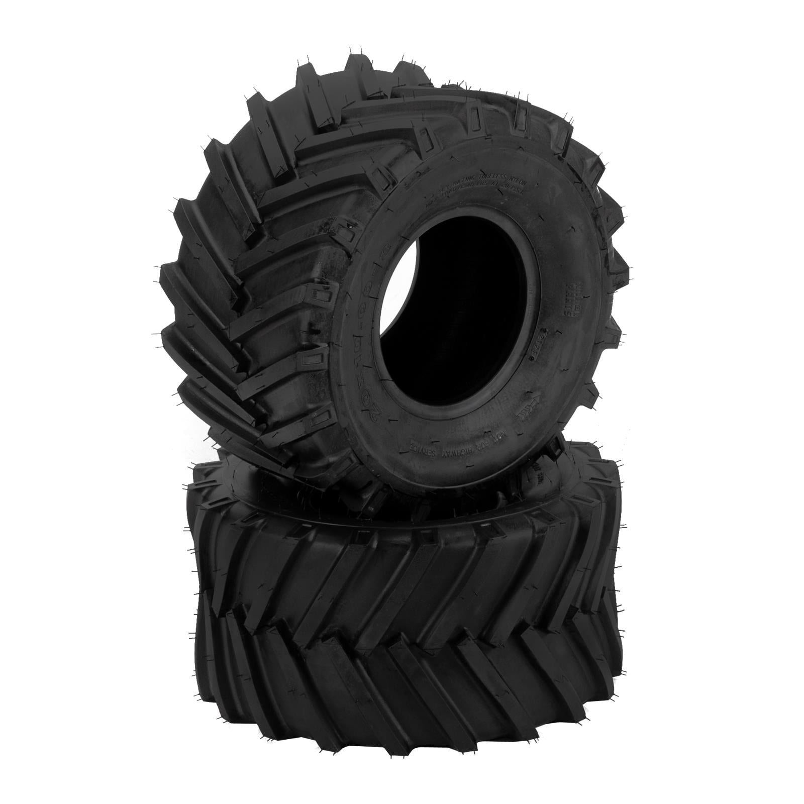 Ktaxon 2 Pack 20x10.00-8 Lawn Mower Turf Tires, 4PR Tubeless Garden ...