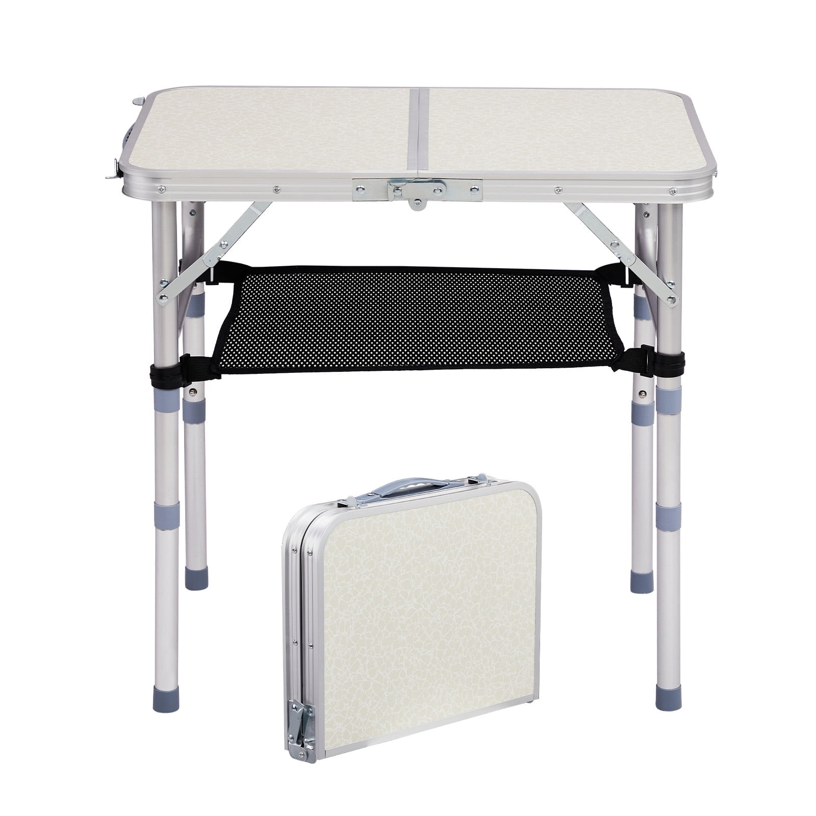 Ktaxon 2' Portable Folding Table with Adjustable Mesh Storage Bag, 3 ...