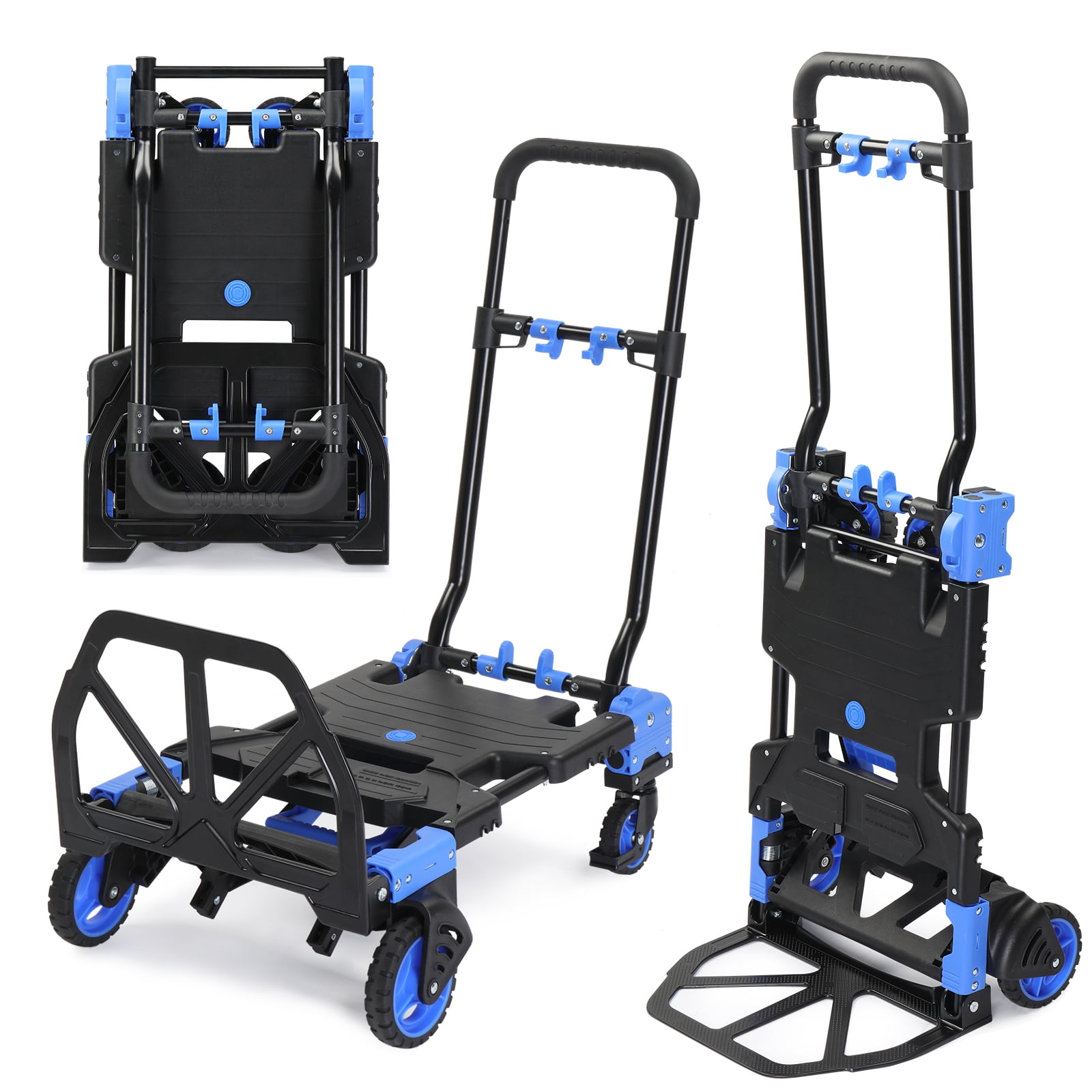 Ktaxon Portable Hand Truck, 2 in 1 Heavy Duty Foldable Dolly with ...