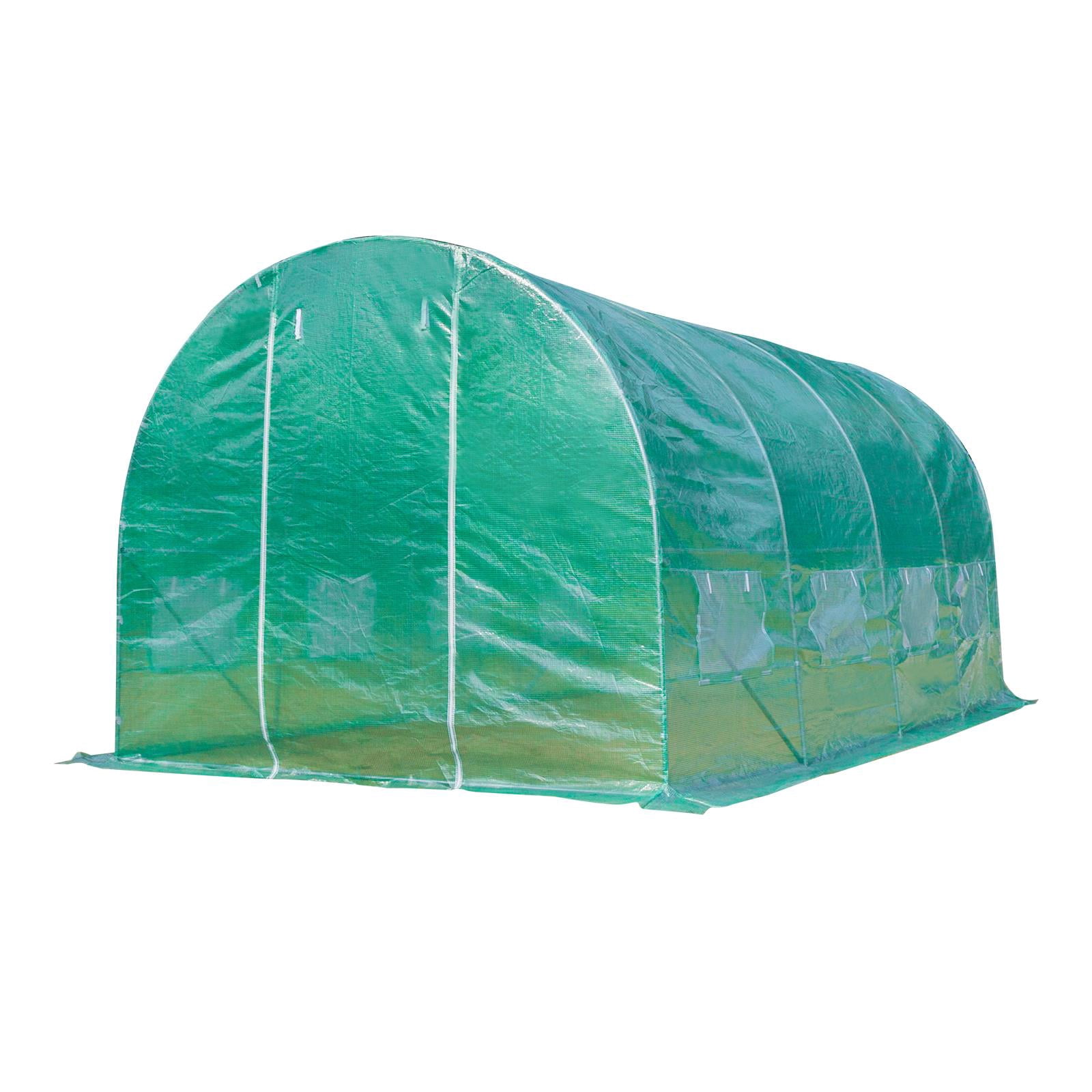 Ktaxon 20 X10 X7 Greenhouse Roll up Windows With Steel Frame Green ktaxon-20-x10-x7-greenhouse-roll-up-windows-with-steel-frame-green