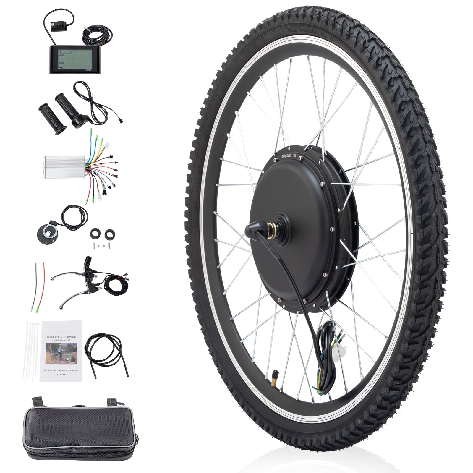 "Ktaxon 48V 1000W E-Bike Conversion Kit, 24"" Front Wheel Electric ...