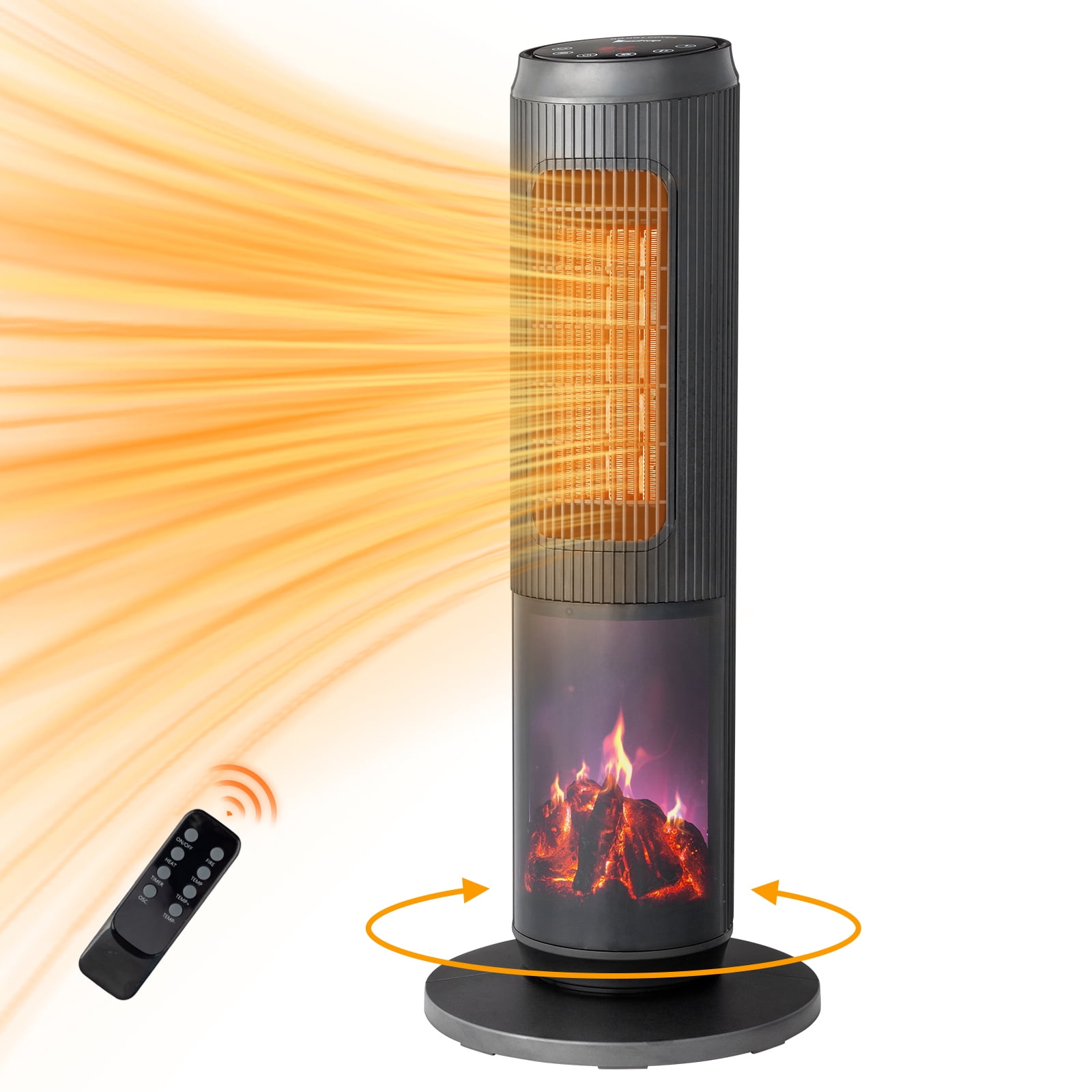 Ktaxon 25'' Digital Tower Space Heater with Remote Control, Oscillation ...