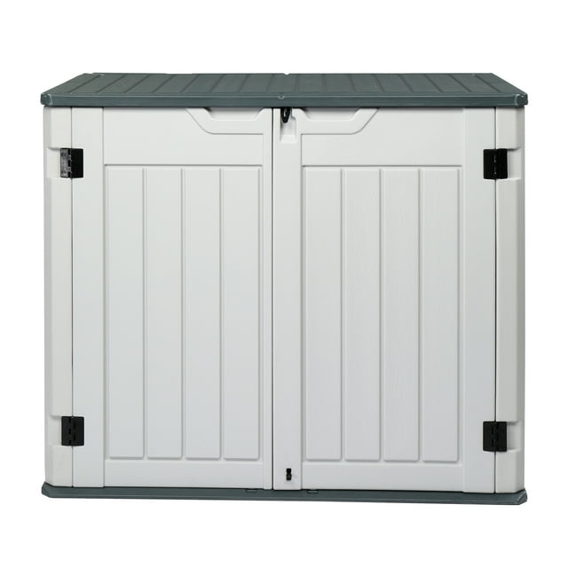 Ktaxon Large Outdoor Storage Deck Box, 260 Gallon, HDPE Resin, Poolside ...