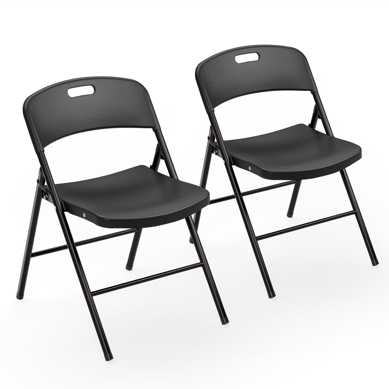 Ktaxon 2Pcs Plastics Folding Chairs, Capacity Up to 350Lbs Portable ...