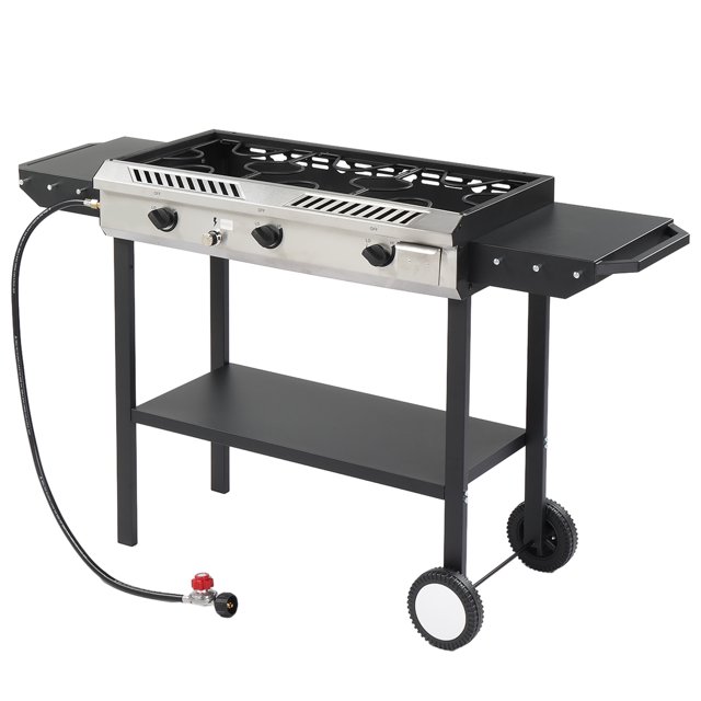 Ktaxon 3 Burner Propane Stove Gas Cooker with Auto Ignition,Side Shelf ...