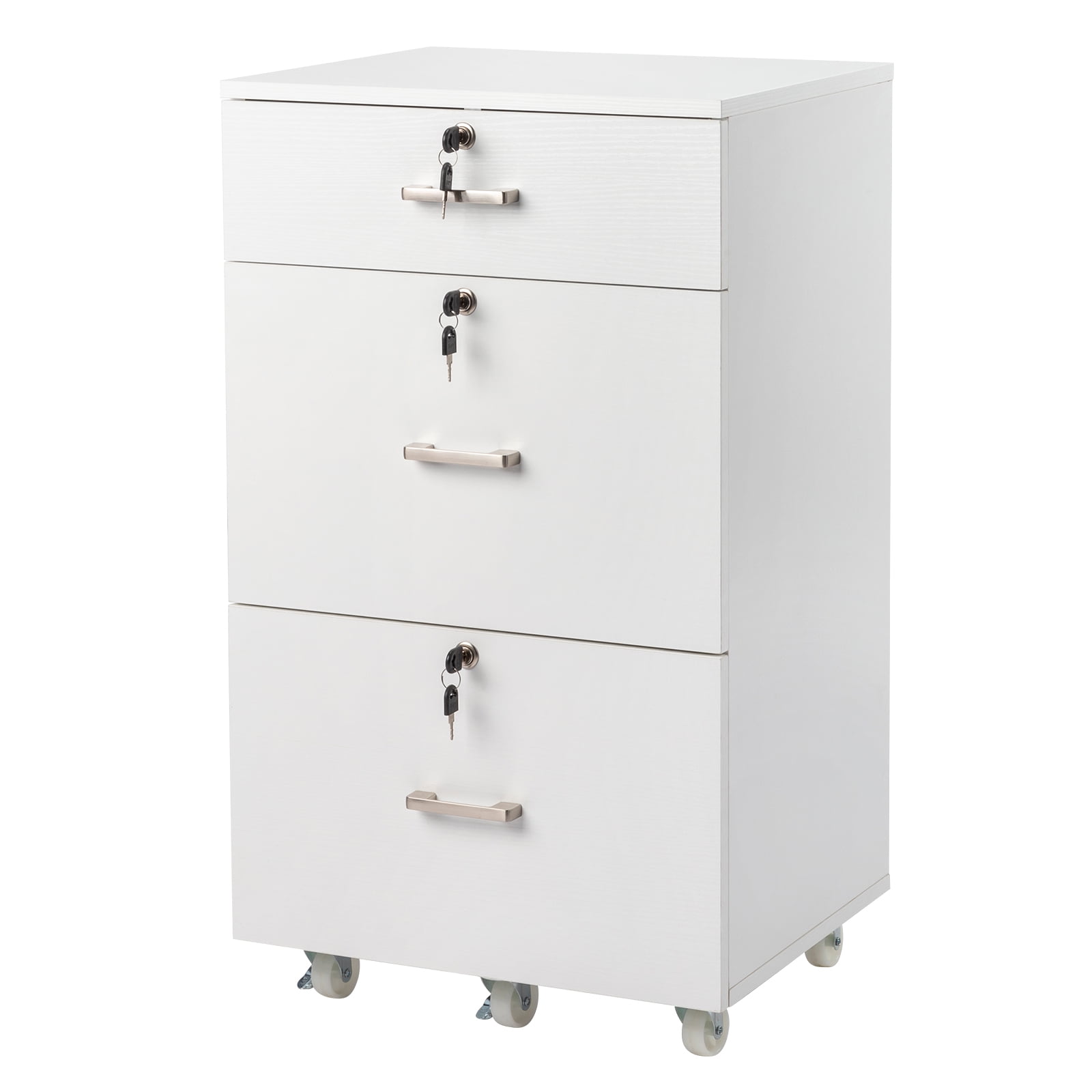 Ktaxon Office Supplies Storage: 3-Drawer Mobile File Cabinet, Legal ...