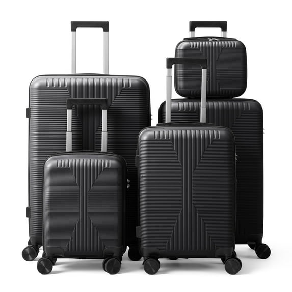Ktaxon 3-Piece Luggage Set Hardshell Lightweight ABS Carry On Suitcase ...