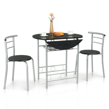 Vineego 3 Pieces Dining Set for 2 Small Kitchen Breakfast Table Set ...